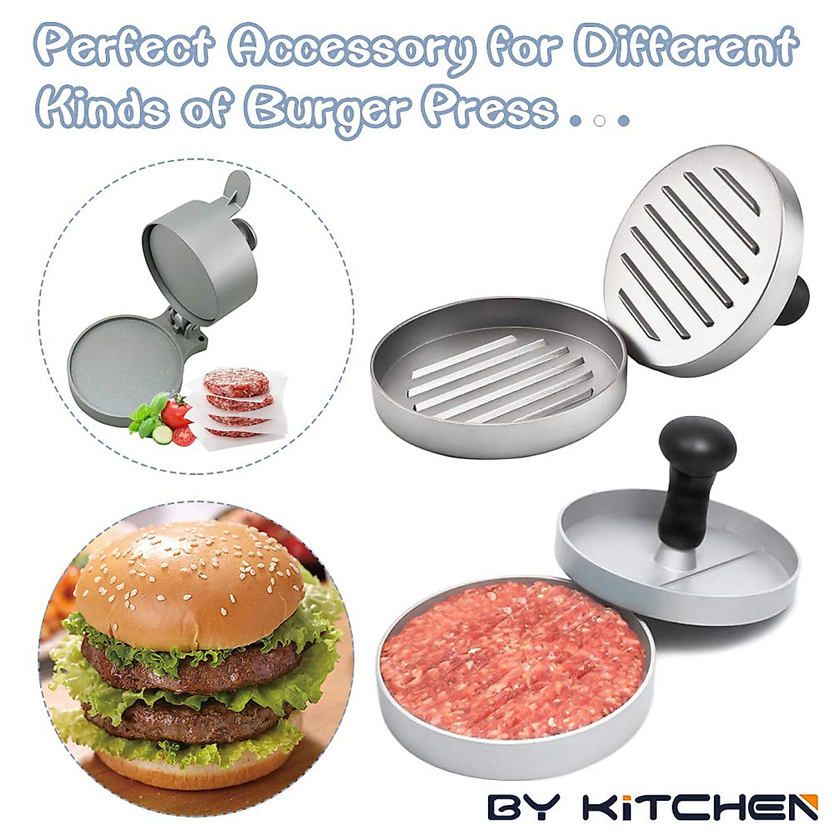 Burger Patty Paper, 5.5 x 5.5in, Set of 300, Patty Paper Squares, Baking Parchment Paper Squares/Hamburger Patty Papers for Separating Burger Patty, Cookies and More