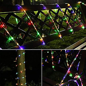 ZSMPY Fairy Lights Solar String Light, Fairy Lights 100 Lights Multicolor 8-Modes 10m Christmas Lights for Patio, Garden, Home, Wedding, Pathway, Party