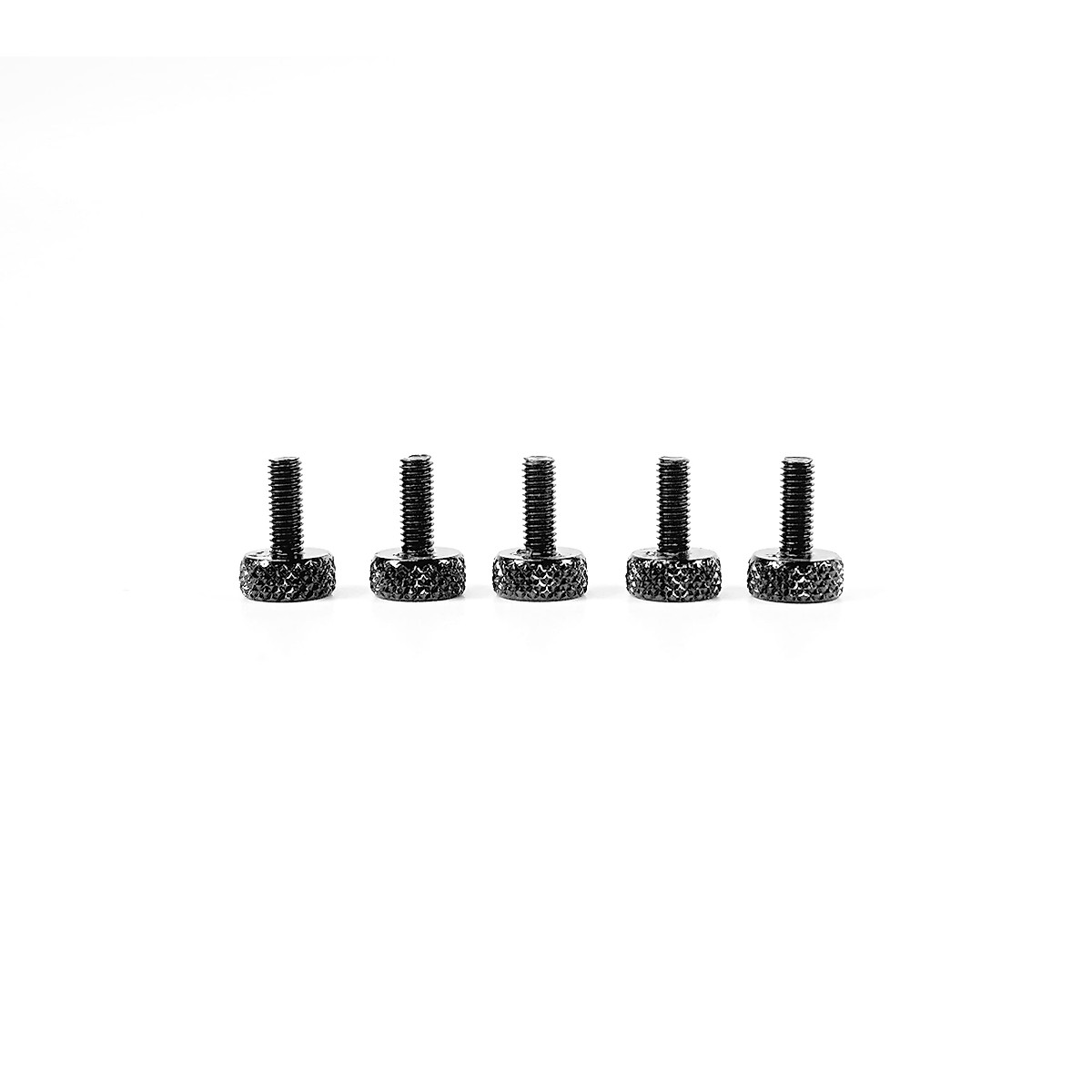 Computer PC Graphics Card M3x 6mm 8mm 12mm Knurled Head Thumb Screws Black Anodized Aluminum Thumbscrew (M3 x 6mm, 100)