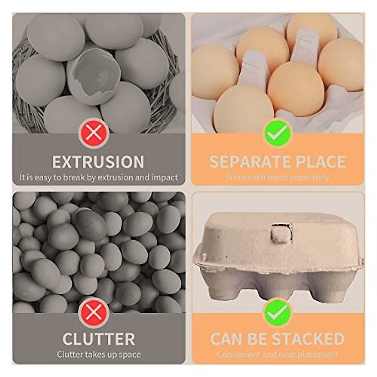 30 Pack Empty Egg Cartons,6 Pulp Fiber Egg Carrier Egg Storage Containers for Kitchen, Farm, Picnic,Travel, Brown,Reusable.