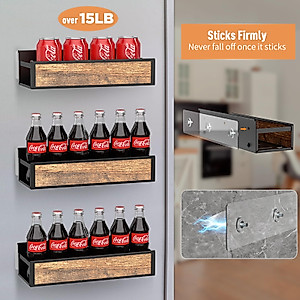 beibeiqi Spice Rack Organizer for Wall, Adhesive Hanging Organizer -3 Packs Storage Rack Zero Installation with 3 Hooks for Refrigerator and Cabinet,Microwave,Camper