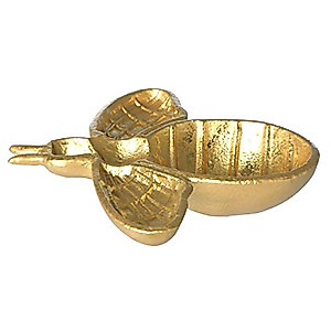 Creative Co-Op Decorative Cast Iron Gold Bee Shaped Dish