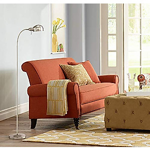 360 Lighting Ridley Modern Standing Task Floor Lamp 61" Tall Satin Nickel Silver Adjustable Gooseneck Arm Bright Lighting for Living Room Reading House Decor Bedroom Home