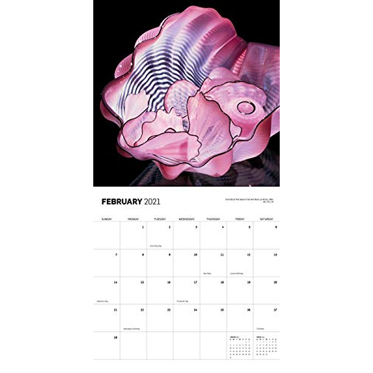 Chihuly 2021 Wall Calendar