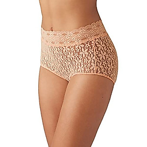 Wacoal Women's Halo Lace Brief Panty, Almost Apricot, Large