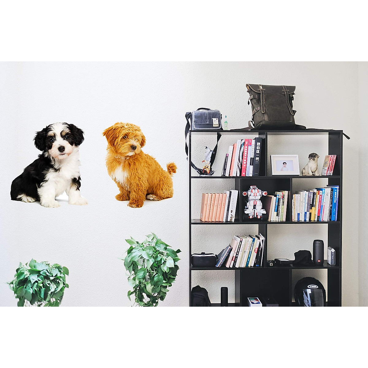 17PCS Dogs Wall Sticker 3D Pet Stickers for Kids Wall Decals Living Room Baby Rooms Bedroom Toilet House Wall DIY Decoration… (Blown-17dogs)