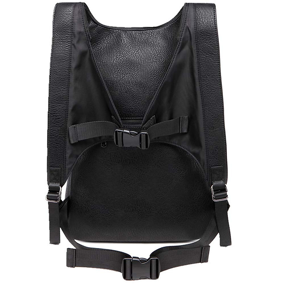 Chikencall Skull Backpack Hooded Skull Gothic Rucksack Rivet Studded Zipper Shoulder Purse Black Punk Metal 3D Stereo Daypack