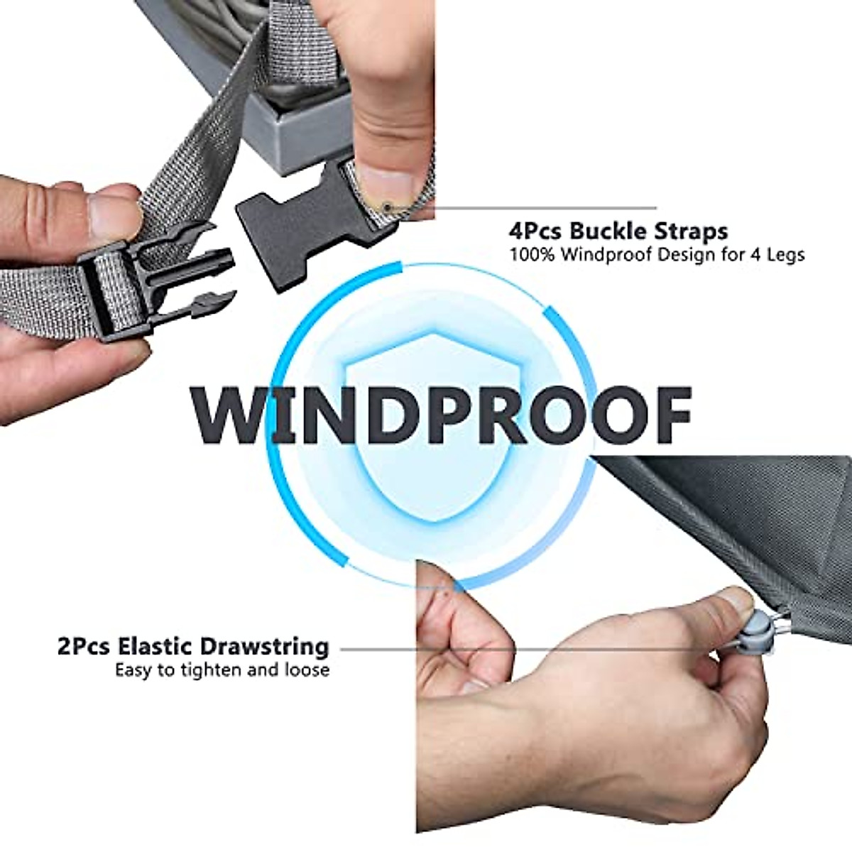 ClawsCover V-Shaped Outdoor Patio Sectional Sofa Cover Waterproof Heavy Duty Fadeless 600D Polyester Weatherproof Garden Couch Furniture Sectional Set Cover,89L/89Lx34Dx31H Inch