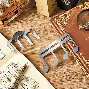 2 Pcs Metal Music Book Clip and Page Holder, Silver Book Clip for Reading, Piano Sheet Music Holders Sheet Music Holders for Piano, Keyboard, Stands, and Books