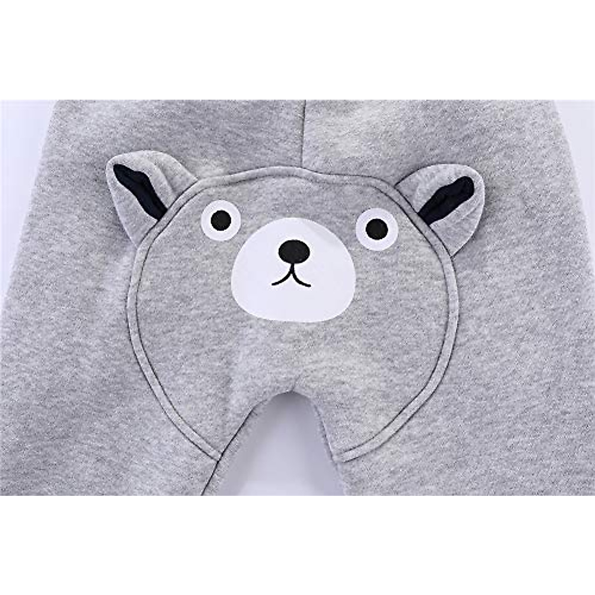 Mud Kingdom Baby Boys Joggers Winter Cute Bear Fleece 18-24 Months Gray