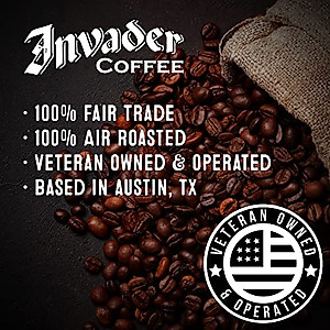 Invader Coffee Whiskey Blend K-Cup Pods Air Roasted Coffee Fair Trade Veteran Owned and Operated Small Batch 100% Arabica Coffee Premium Artisan Coffee (12-Pk)
