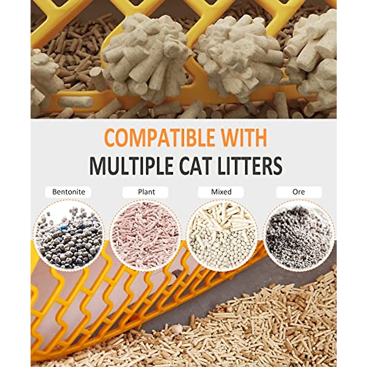 Self-Cleaning Cat Litter Box, Automatic Cat Litter Box PETCADO 24H for No Scooping with APP Control, Odor Removal, Safe Lock, Litter Mat, Quiet for Multiple Cats and All Kinds of Clumping Cat Litter