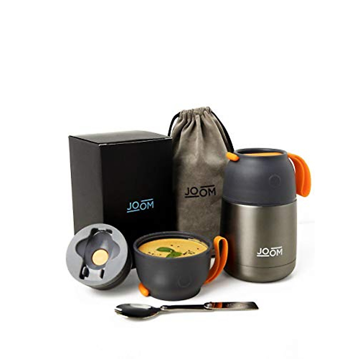 JOOM Insulated Food Jar, Vacuum Insulated Food Container, Stainless Steel Food Thermos, Soup Thermos, Food Jar for Kids, Adult Lunch Container, Hot Lunch Container Travel Jar Food Flask 17oz