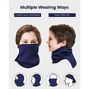 Aegend Kids Balaclava Windproof Ski Face Warmer for Cold Weather Winter Sports Skiing, Running, Cycling, 1 Piece, 4 Colors Blue