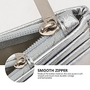 TENDYCOCO Money Clip with ID Window Hologram Card Holder Slim Coin Wallet for Women Girls