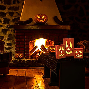 Gift Boutique Halloween Pumpkin Wood Paint Craft Kit 3 Set Sizes Jack O Lantern Unfinished Wooden for Kids Arts & Craft Project Painting Activity