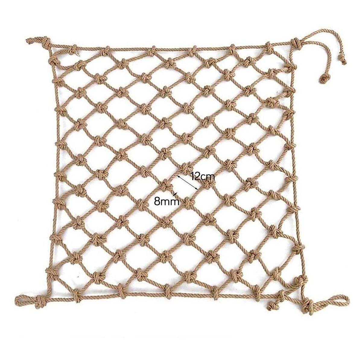 Rope Net for Kids,Treehouse Climbing Rope Netting Railing Child Safety Net Heavy Duty Cargo Net Hemp Rope Net Decorative Mesh 12cm (Size : 110m(333ft))