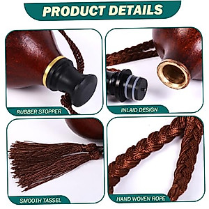 Gourd Water Bottle, Gourd Bottle 7.9 In Traditional Gourd Beverage Container Water Bottle Drinking Gourd Handcrafted Role-Playing Prop for Daily Drinking, Outdoor Activities, Drinking Gourd