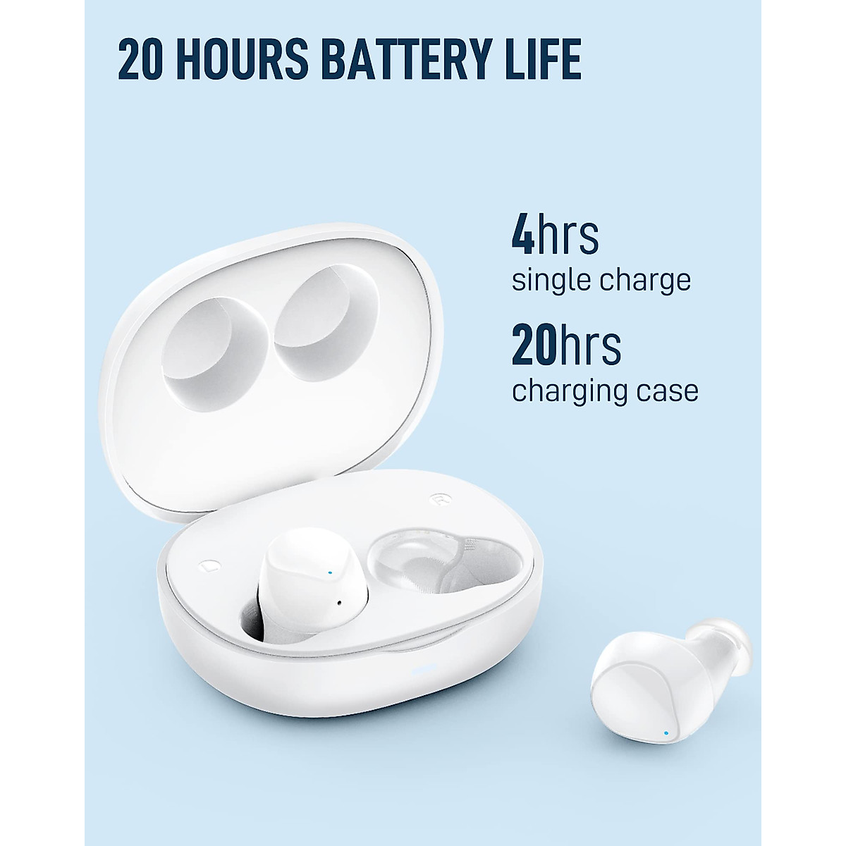 PISEN Wireless Earbuds, Bluetooth Earbuds Waterproof Noise Cancelling Earbuds Wireless Bluetooth in Ear with Mics Premium Sound for Sport, Work, Home Office