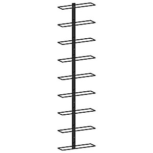 vidaXL Wall Wine Rack, Wine Bottle Holder for 9 Bottles, Wall Mounted Wine Storage, Wine Bottle Organizer for Living Room Kitchen Pantry, Modern, Iron