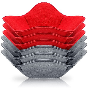 6 Pieces Bowl Holder Microwave Bowl Cozy Small Bowls Holder Bowl Potholders for Microwave Hot Plate Bowl Food Temperature for Home Kitchen Key Holder Sponge and Microfiber