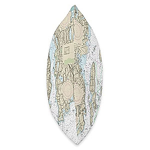 15 Degrees East Nautical Chart-Newport & Rhode Island Throw Pillow, 18x18, Multicolor
