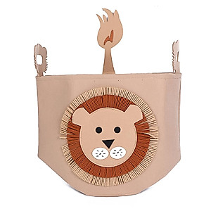 Foldable Animal Toy Storage/Box/Bin/Bucket/Chest/Basket/Organizer For Kids (14.57"x 11.81"x 11.81" inch) (Lion)