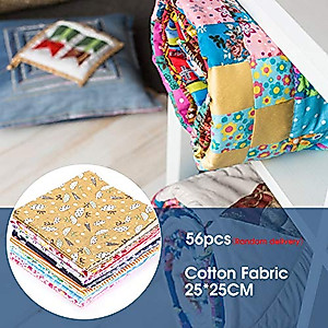 Tgoon Fabric Bundle, Printed Dressmaking Cloth Soft for Designer for Wallets for Hand-Made Sewing