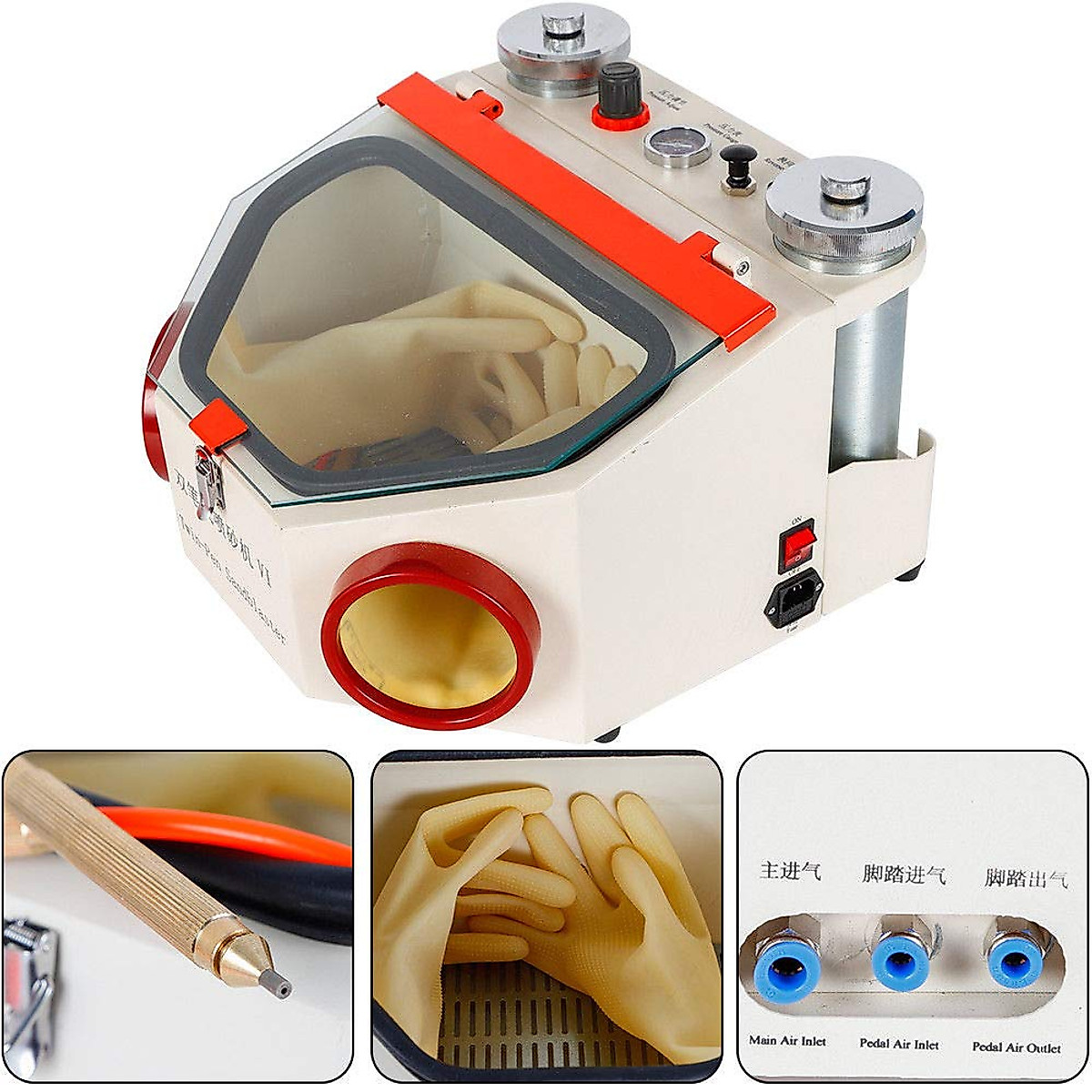 Aries Outlets 50W Lab Equipment Twin Double Pen Fine Sandblaster Sand Blaster