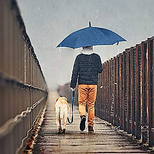 TOPULORS 43 In Long Stick Umbrella for Men and Women, Automatic Open, Double Strong Umbrella Bone for Outdoor Use, Rain & Wind Resistant Umbrellas-Purplish Blue