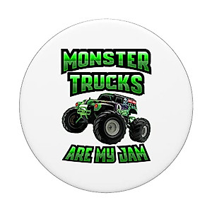 Vintage Monster Truck are My Jam, Truck Boys Birthday PopSockets Swappable PopGrip