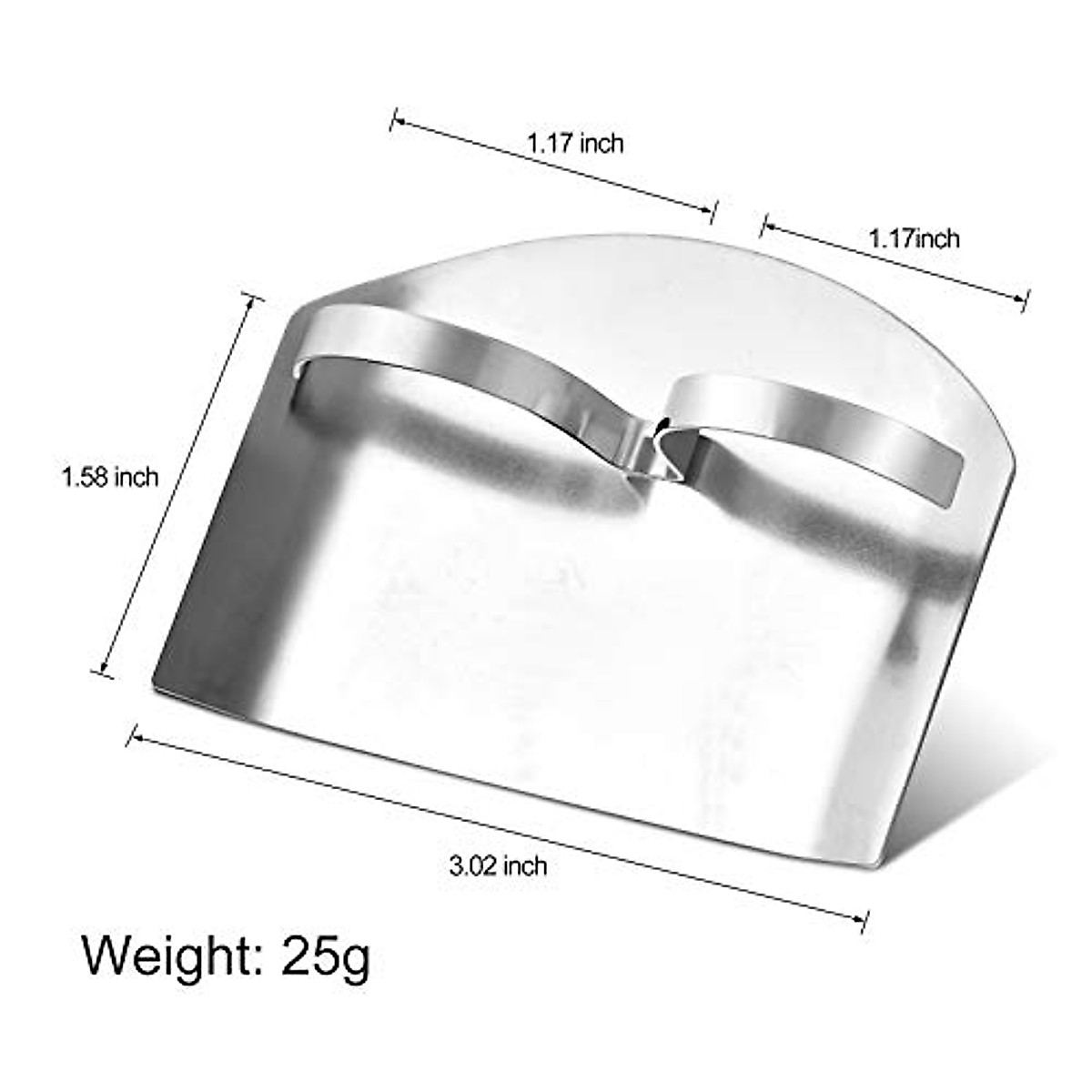 BeeSpring 2 Pcs Finger Guard for Cutting, Stainless Steel Knife Cutting Protector, Kitchen Tool Upgraded Double Finger Protectors, Avoid Hurting When Slicing and Chopping