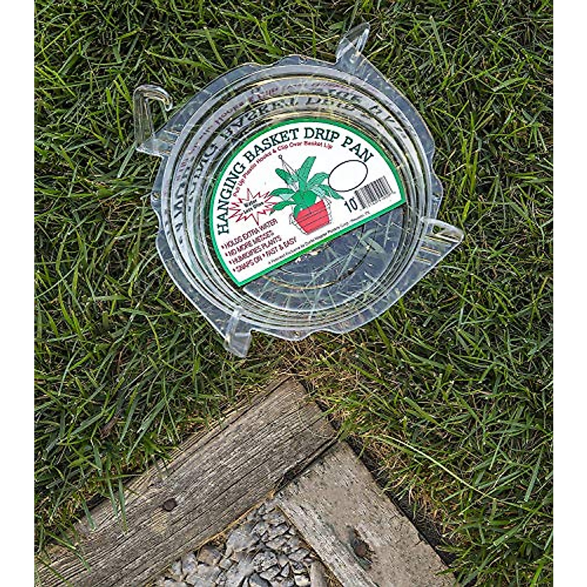 Curtis Wagner 10" Clear Hanging Basket Drip Pan Saucer (10-Pack)