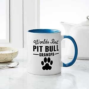 CafePress Worlds Best Pit Bull Grandpa Mugs Ceramic Coffee Mug, Tea Cup 11 oz