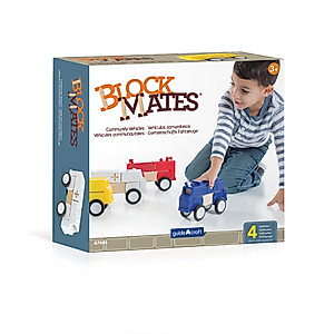 Guidecraft Block Mates Community Vehicles - Learning & Educational Toy for Kids