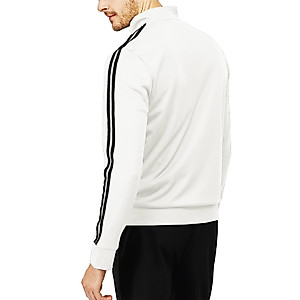 H2H Men's Essentials Warm-Up tripes Track Top IVORY US 3XL/Asia 4XL (CMOJA0103)