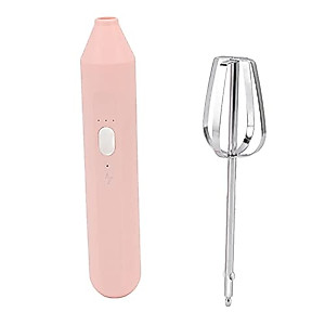 Electric Hand Blender，3 in 1 Immersion Blender Handheld Egg Beater, Beater Electric Milk Frother Coffee Blender Milkshake Blender Foamer Kitchen Tools(Pink)