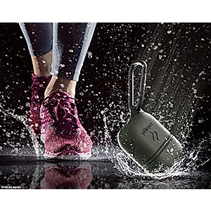 Waterproof Airpods Case 2 & 1 Cover by Catalyst, Shockproof and Drop Proof air pods Protective Cover Soft Skin, Carabiner, Silicone Sealing, Compatible Wireless Charging - Army Green