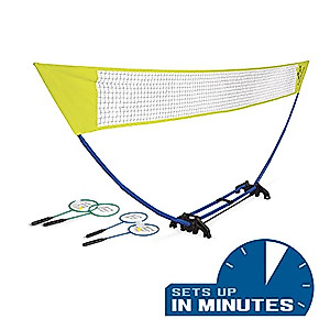 EastPoint Sports Easy Setup Badminton Set - Backyard Outdoor Game for Family Fun - Includes 2 Racket & 2 Shuttlecocks