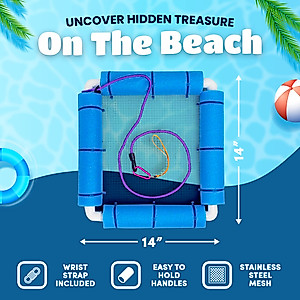 RELODECOR Beachcombing Shark Tooth Sifter - Lightweight Sand Sifter for Shark Teeth and Fossil Hunting, Durable with Comfortable Grip and Wrist Strap