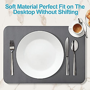 Dish Drying Mat for Kitchen Counter, 24"x16" Dish Drying Pad with Non-slip Rubber Backed, Hide Stain Anti Absorbent for Kitchen Counter, Drying Mat for Coffee Machine Dish Rack