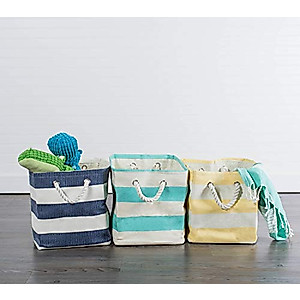 DII, Woven Paper Storage Bin, Collapsible, 17x12x12, Rugby Nautical Blue