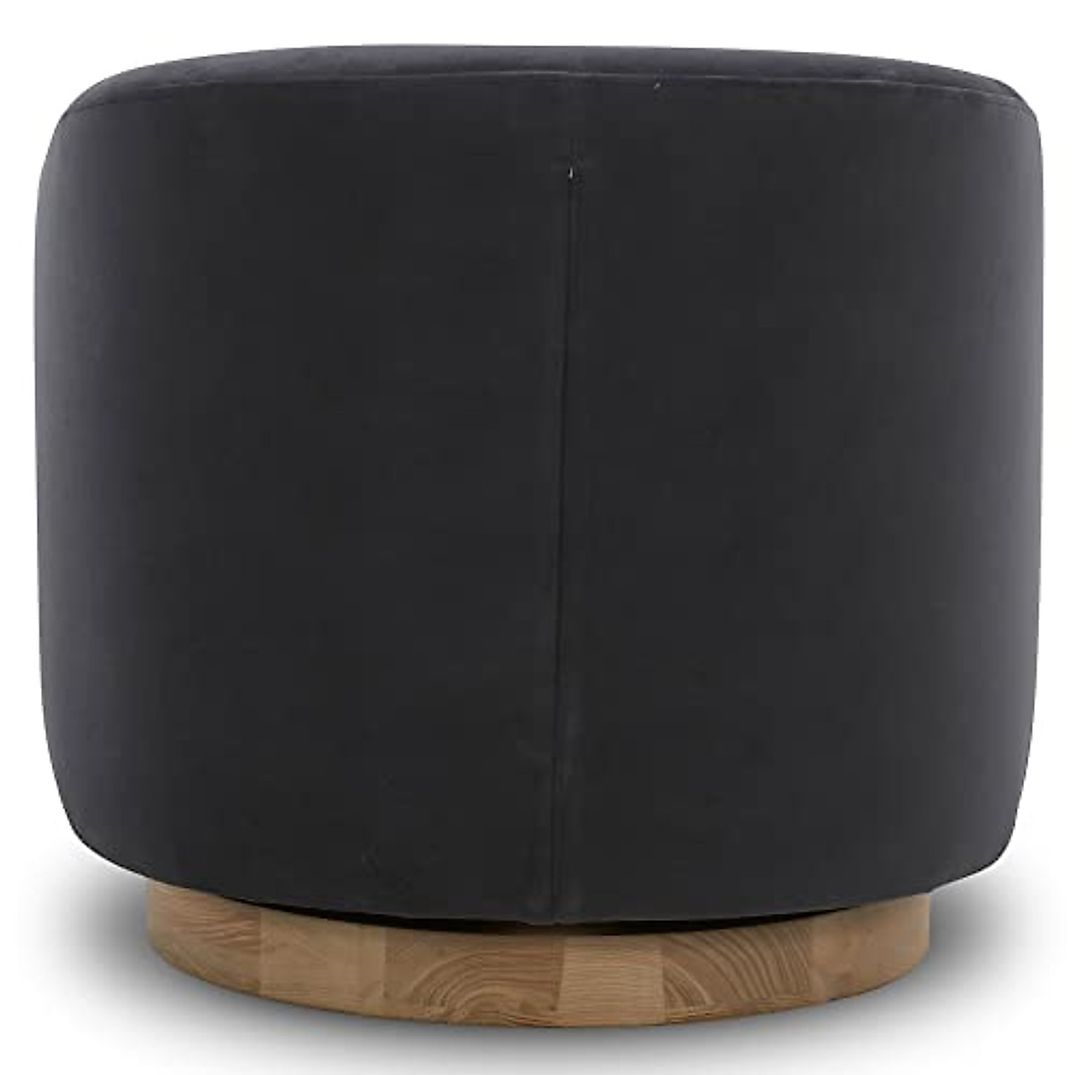 CHITA Swivel Velvet Accent Chair Armchair, Round Barrel Chair in Fabric for Living Room Bedroom, Grey