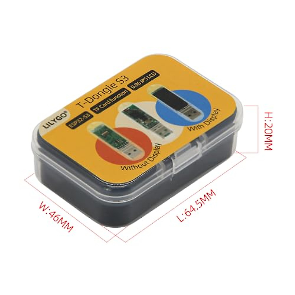LILYGO T-Dongle-S3 ESP32-S3 TTGO Development Board with Screen Dongle 0.96 inch ST7735 LCD Display TF Card