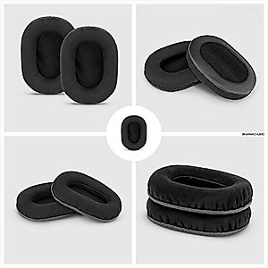 BRAINWAVZ Replacement Micro Suede Earpads for Sony MDR 7506, V6, CD900ST, Memory Foam Ear Pad & Suitable for Other On Ear Headphones, Micro Suede Black