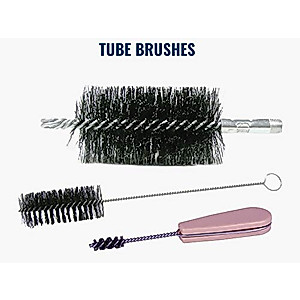 Weiler 36303 1/2" Inside Diameter, 5/8" Outside Diameter, 302 Stainless Steel Bristles, Turbo Tube Brush, Made in the USA