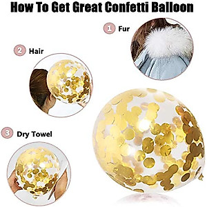 Purple and Gold Confetti Balloons 51pcs Premium 12 Inch Balloons for Baby Bridal Shower Birthday Party Decorations