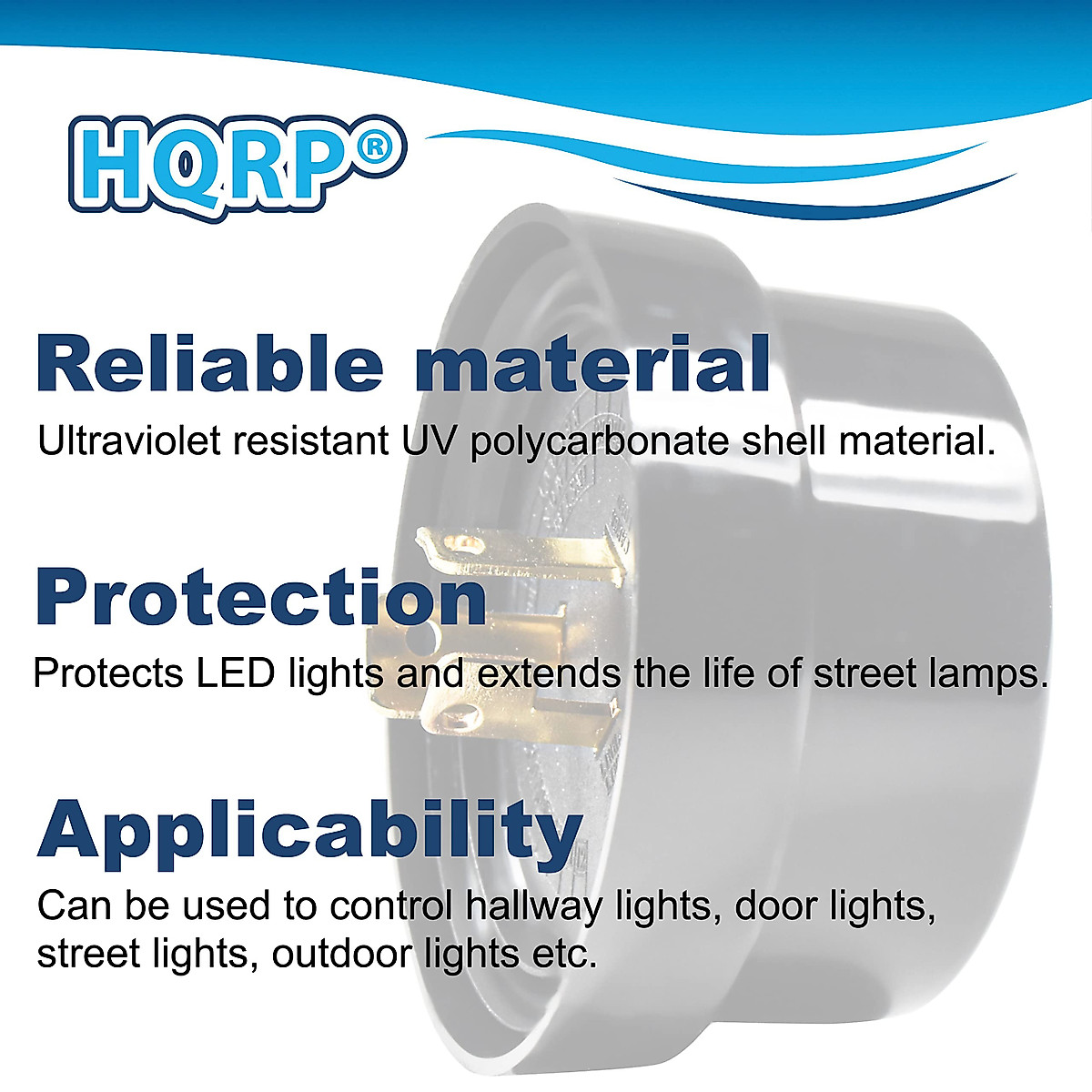HQRP 4-Pack Photocell Sensor Shorting Cap Outdoor Light Photoelectric Switch Short Circuit Cap Twist Lock Plug for Led Garage Light, Outdoor Pole Light, Landscape Lightening etc.