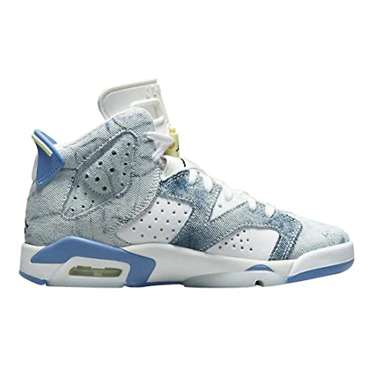 Jordan Boy's Air Jordan 6 Retro (Big Kid) White/Dutch Blue/Citron Tint/Black 6.5 Big Kid M