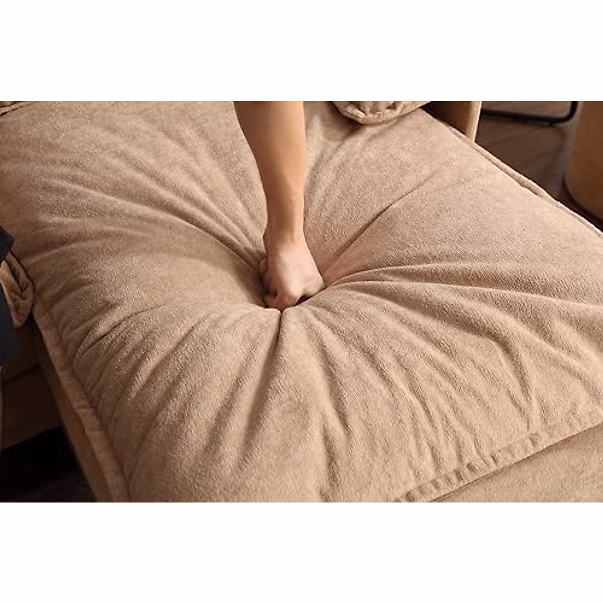 Eafurn Symmetrical Modular Sectional Sofa with Chaise Lounge, 6 Seater Fabric Upholstered Cloud Couch, U Shaped Oversized Sleeper Sofa&Couches with Thicked Cushion & Detackable Backrest Living Room